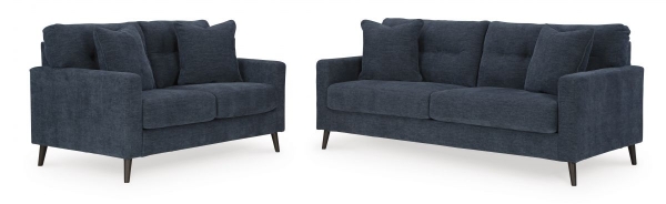 Bixler Navy 2-Piece Living Room Set
