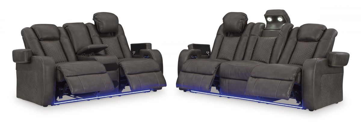 Fyne-Dyme Shadow 2-Piece Power Reclining Living Room Set