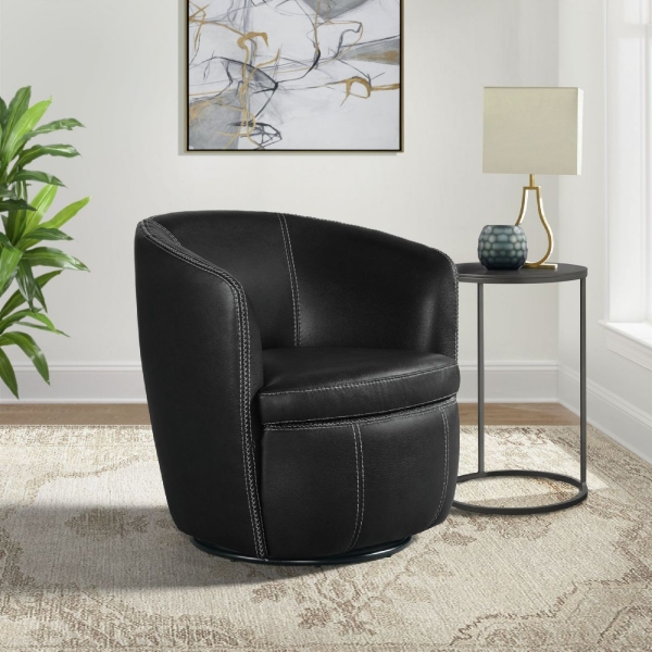 Vito Black Swivel Chair - Chairs | Furniture Deals Online