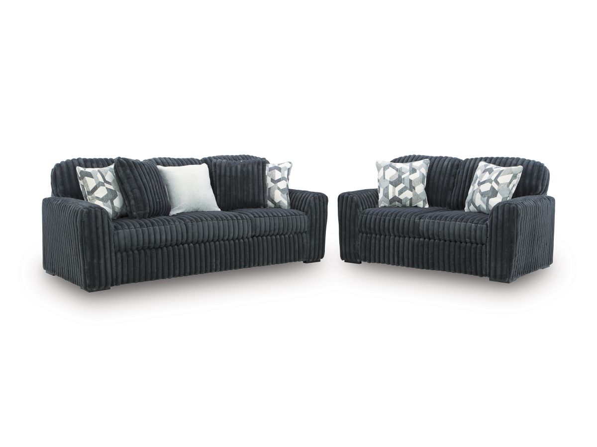 Midnight Gunmetal 2-Piece Living Room Set